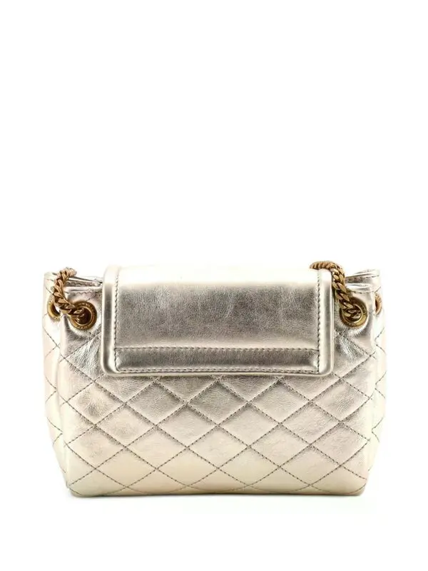 Saint Laurent Nolita Satchel Quilted Leather Mini Crossbody Bag - Gold