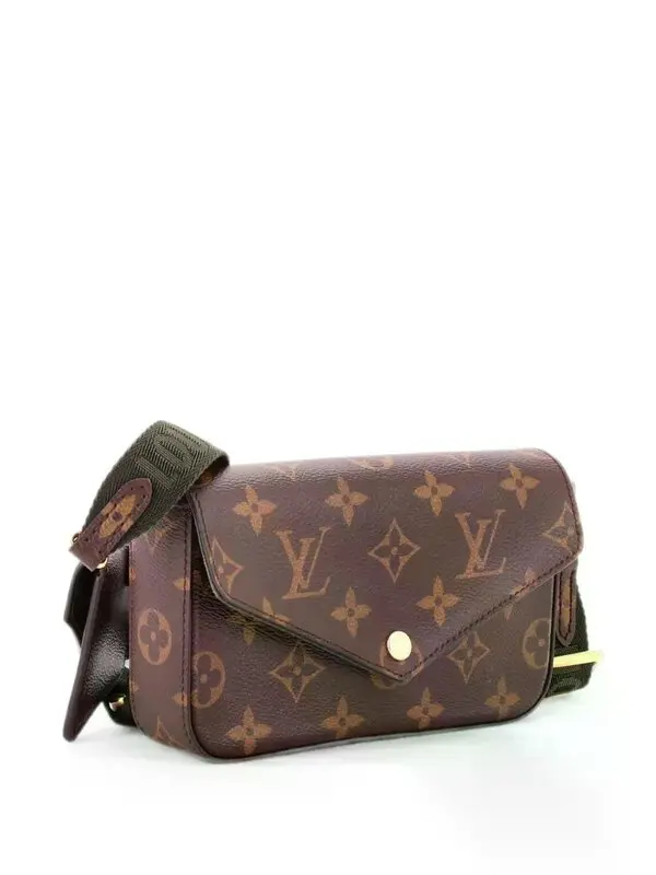 LOUIS VUITTON Monogram Canvas Felicie Strap & Go Handbag - Brown