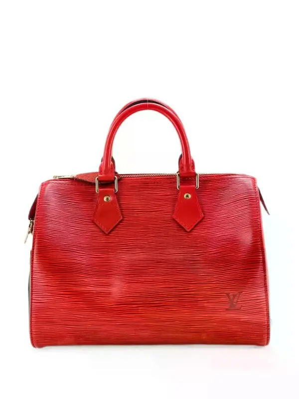 LOUIS VUITTON Speedy Handbag Epi Leather 25 Satchel - Red