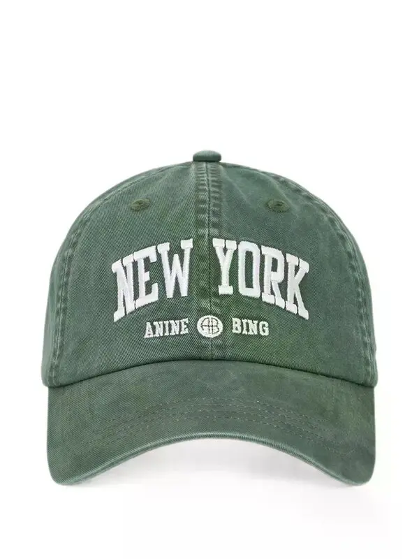 ANINE BING Jeremy Baseball Cap New York University Cilantro - Green