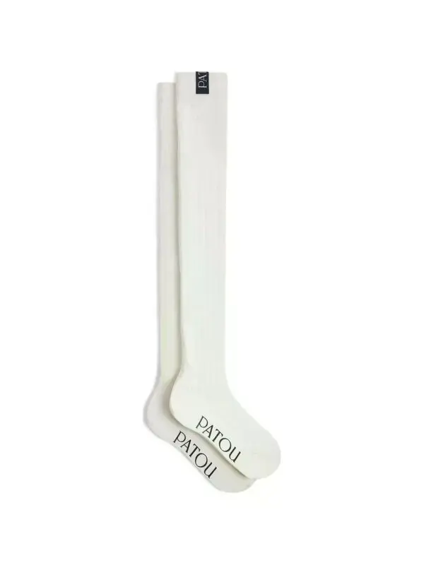PATOU Ribbed Over-the-knee Socks - White