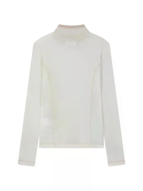 STUDIO TOMBOY Button-details High-neck Long-sleeve T-shirt