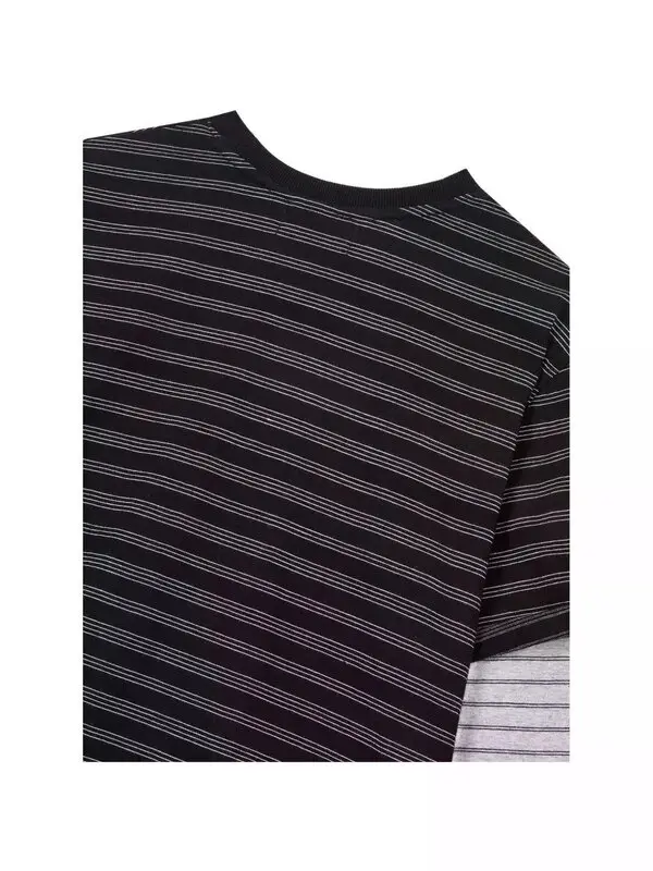 STUDIO TOMBOY Striped Layered Long-sleeve Cotton T-shirt
