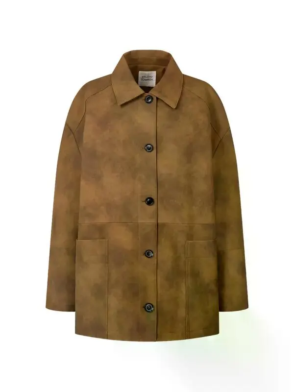 STUDIO TOMBOY Button-down Long-sleeve Faux-suede Jacket