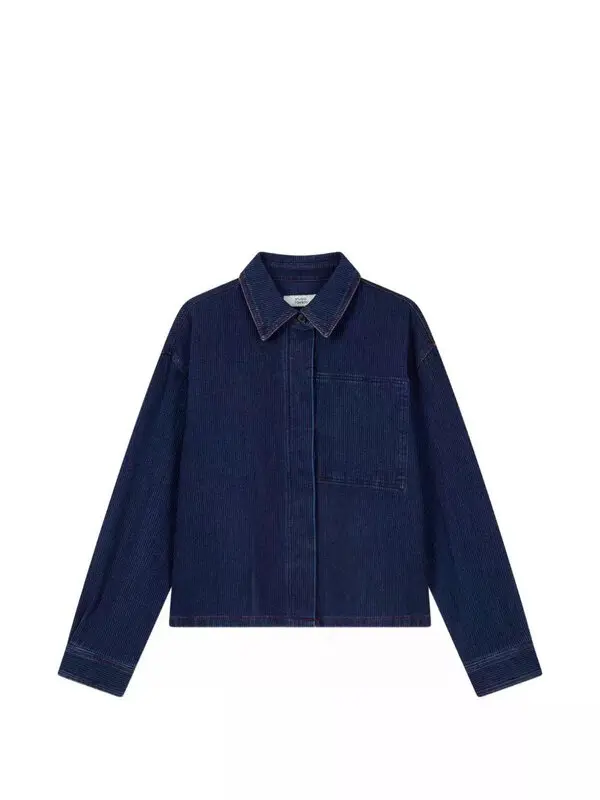 STUDIO TOMBOY Corduroy-texture Denim Shirt
