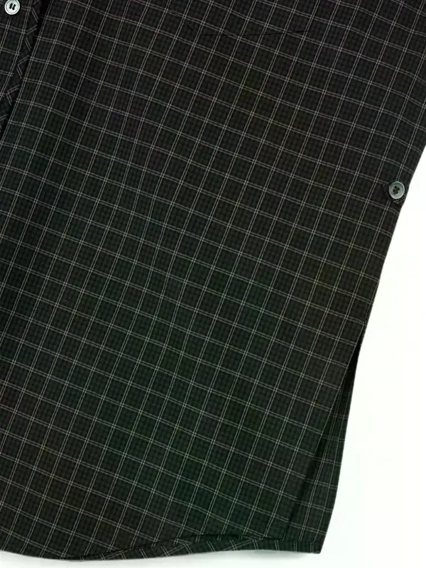 STUDIO TOMBOY Check-pattern Button-down Cotton Shirt