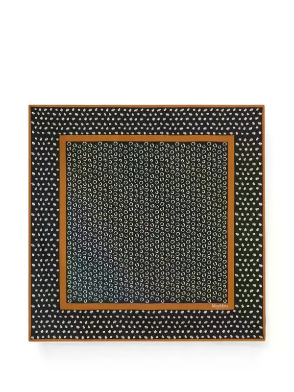 Max Mara Taquila Polka-dot Silk Scarf - Black