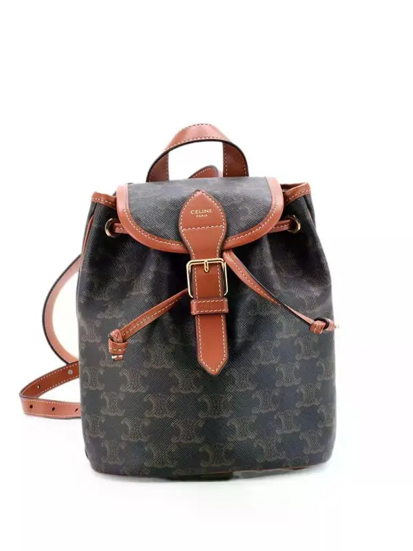 Celine Folco Triomphe Coated Canvas Mini Backpack