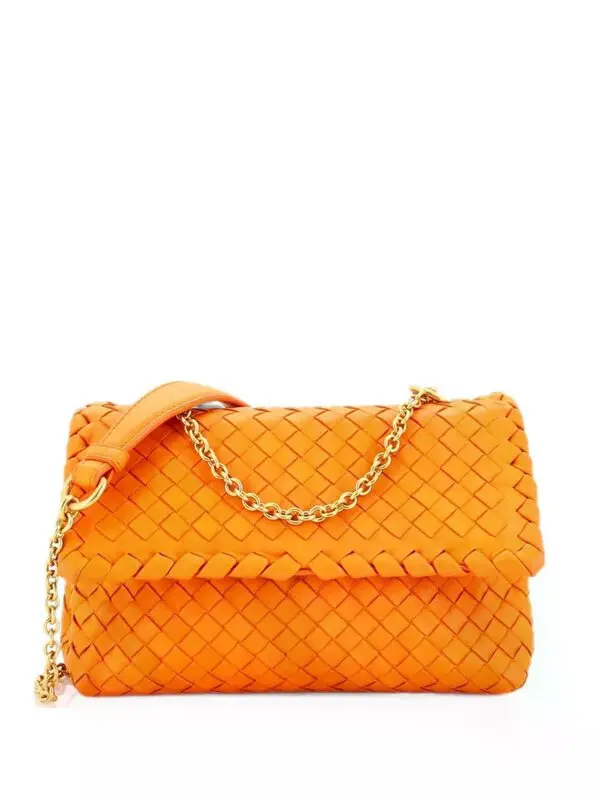 Bottega Veneta Olimpia Intrecciato Nappa Baby Crossbody Bag - Orange