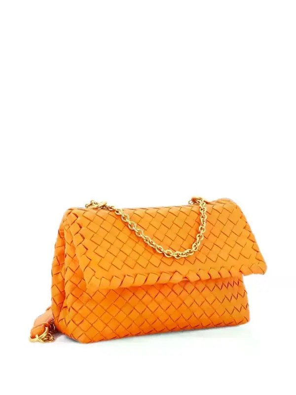 Bottega Veneta Olimpia Intrecciato Nappa Baby Crossbody Bag - Orange