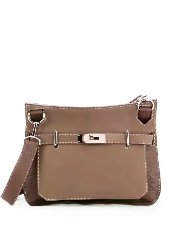Hermès Jypsiere Bag Clemence And Swift 31 Crossbody Bag - Grey