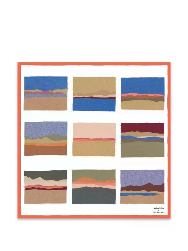 Longchamp X Caroline Hélain Silk Scarf 70