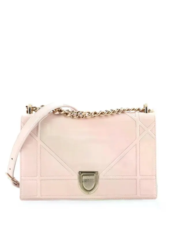 Dior Diorama Flap Bag Patent Medium Shoulder Bag