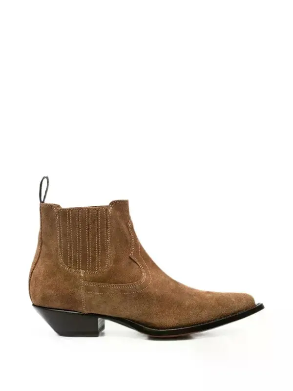 SONORA Mini Hidalgo Suede Ankle Boots - Brown