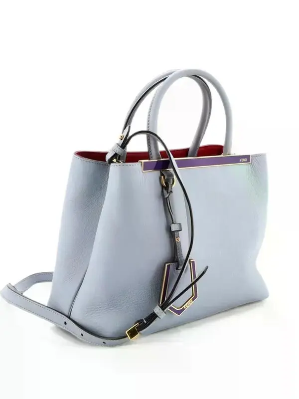 Fendi 2jours Bag Leather Petite Satchel - Blue