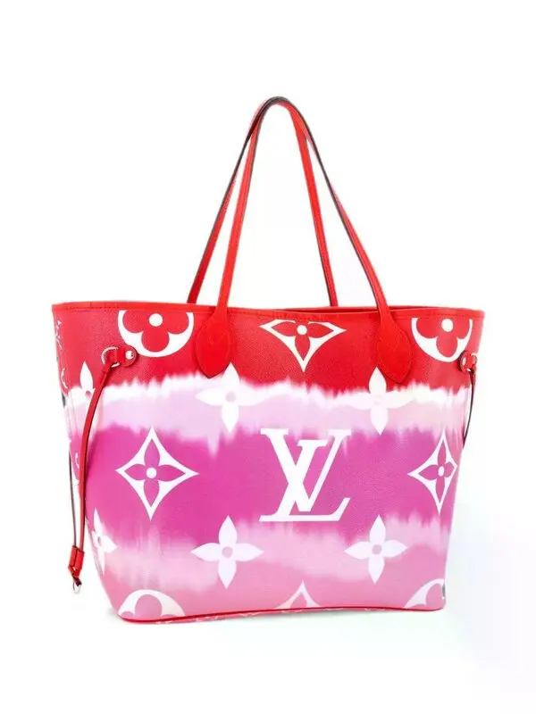 LOUIS VUITTON Neverfull Mm Limited Edition Escale Monogram Giant Tote Bag - Pink