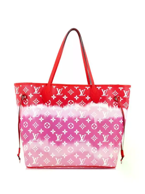 LOUIS VUITTON Neverfull Mm Limited Edition Escale Monogram Giant Tote Bag - Pink