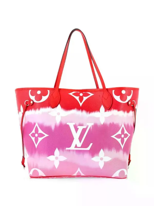 LOUIS VUITTON Neverfull Mm Limited Edition Escale Monogram Giant Tote Bag - Pink