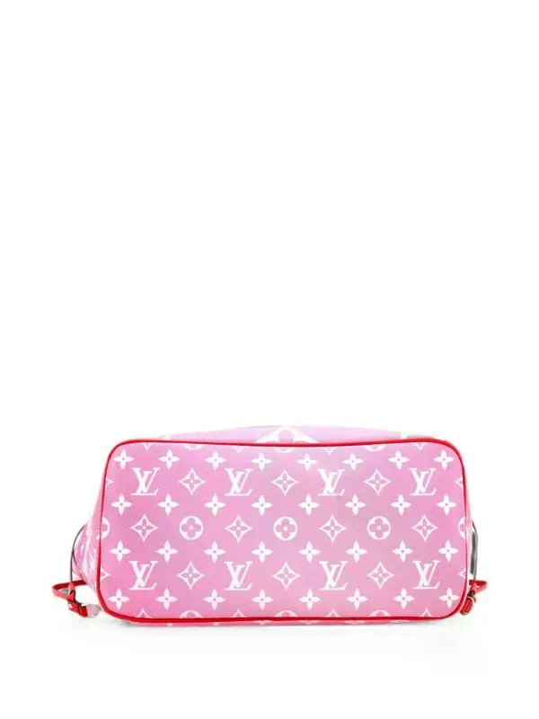 LOUIS VUITTON Neverfull Mm Limited Edition Escale Monogram Giant Tote Bag - Pink