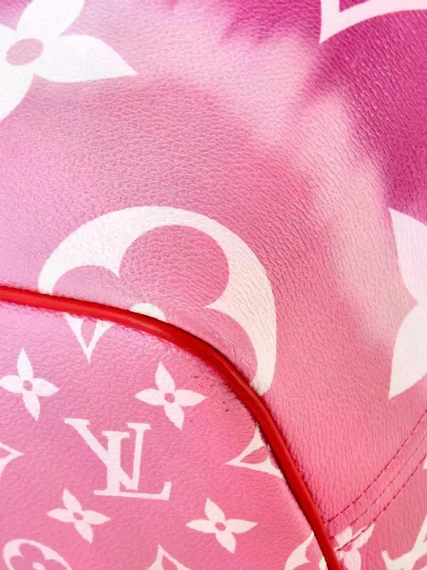 LOUIS VUITTON Neverfull Mm Limited Edition Escale Monogram Giant Tote Bag - Pink