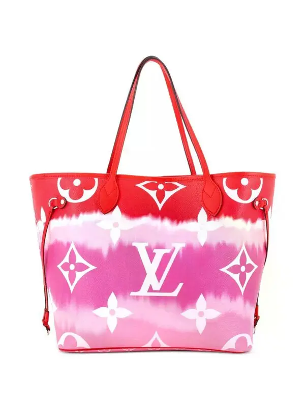 LOUIS VUITTON Neverfull Mm Limited Edition Escale Monogram Giant Tote Bag - Pink