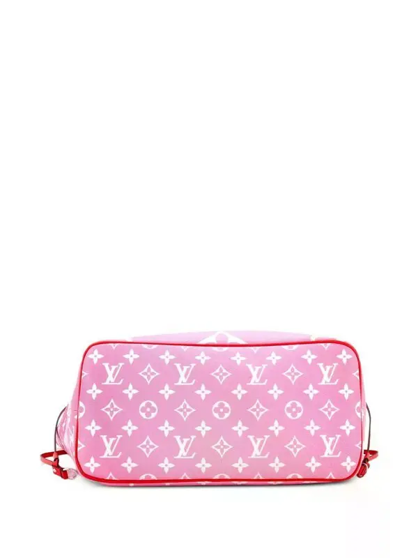 LOUIS VUITTON Neverfull Mm Limited Edition Escale Monogram Giant Tote Bag - Pink