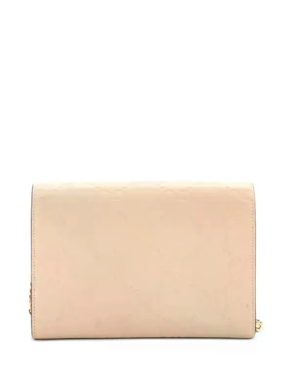 Gucci Envelope Wallet On Chain Ssima Leather Shoulder Bag - Neutrals
