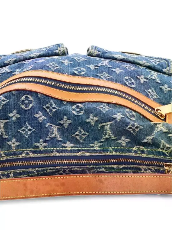 LOUIS VUITTON Monogram Denim Gm Shoulder Bag - Blue