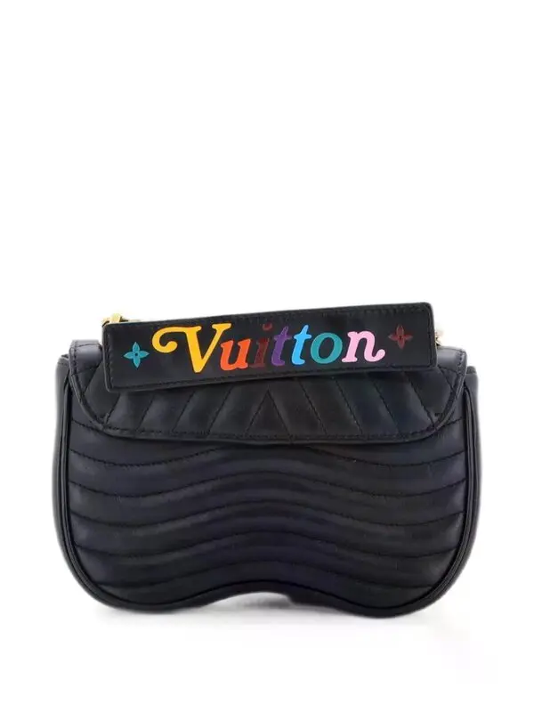 LOUIS VUITTON New Wave Chain Bag Quilted Leather Pm Shoulder Bag - Black