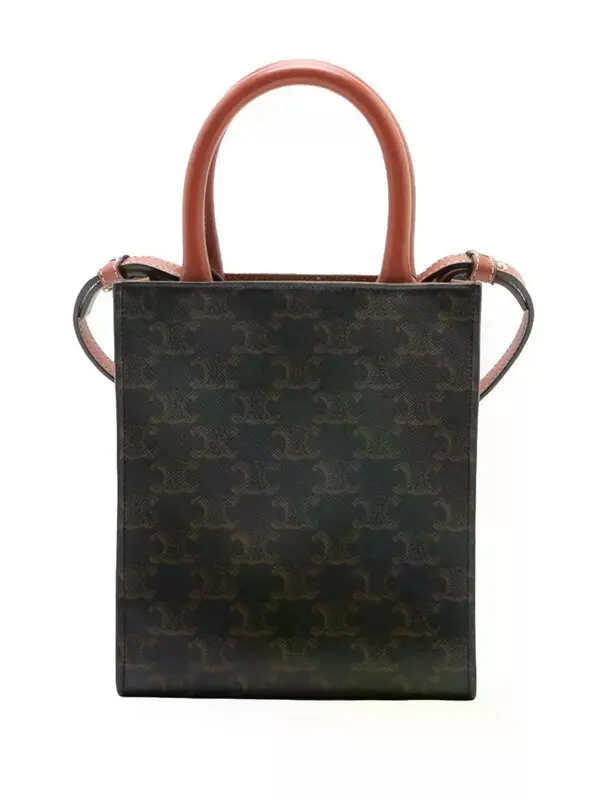 Celine 2010-2026 Mini Triomphe Coated Canvas Vertical Cabas Satchel