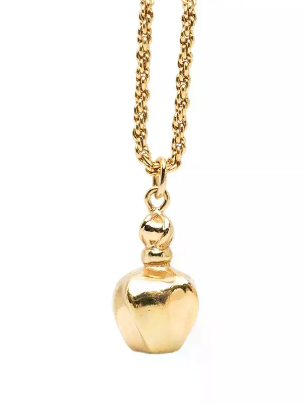 Dior Tone Perfume Bottle Pendant Necklace - Gold