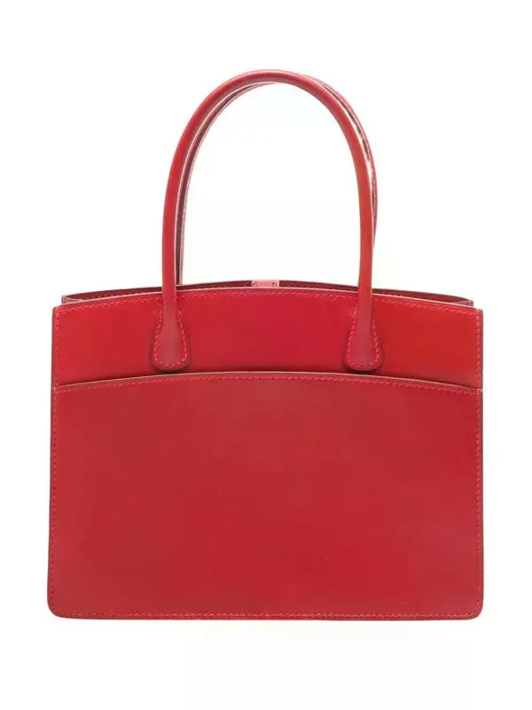 Hermès 2002 Box Calf White Bus Tpm Tote Bag
