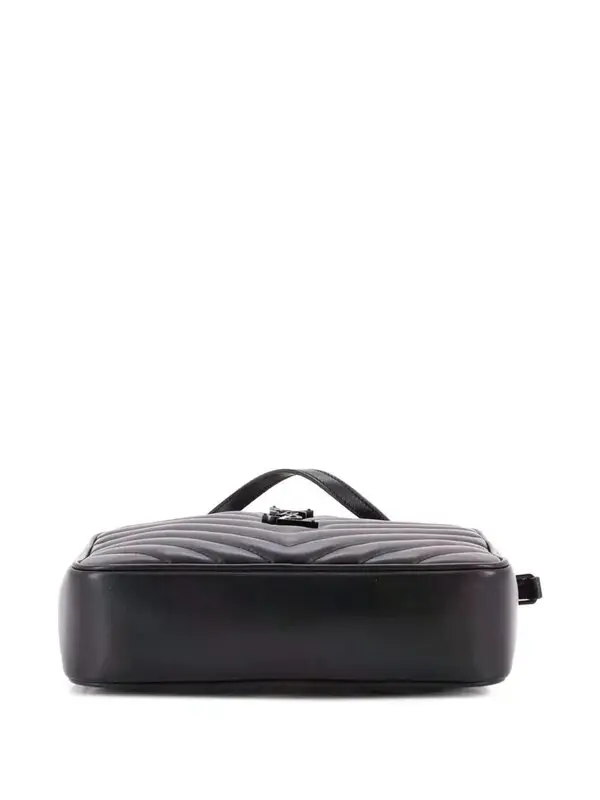 Saint Laurent Lou Camera Bag Matelasse Chevron Leather Small Crossbody Bag - Black