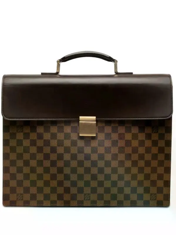 LOUIS VUITTON Damier Ebene Altona Gm Business Bag - Brown