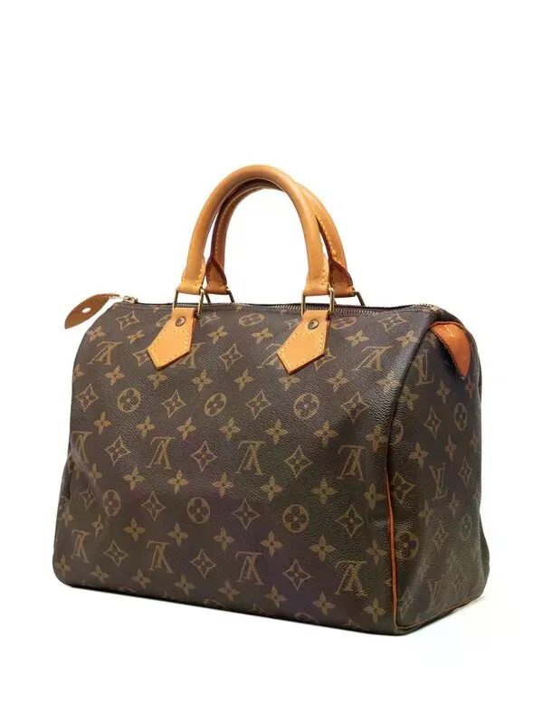 LOUIS VUITTON Monogram Speedy 30 Boston Bag - Brown