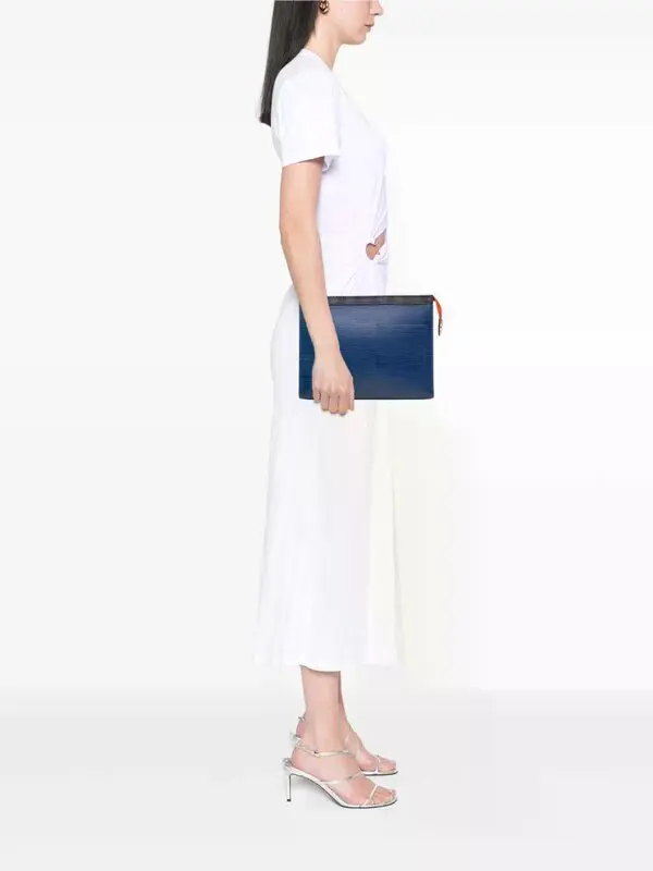 LOUIS VUITTON Epi Pochette Voyage Mm Clutch Bag - Blue