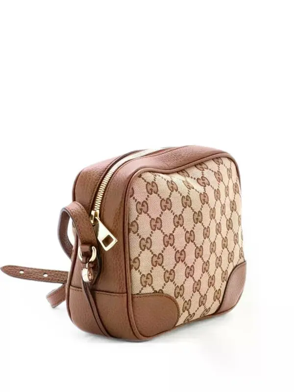 Gucci Bree Disco Gg Canvas With Leather Mini Crossbody Bag - Brown