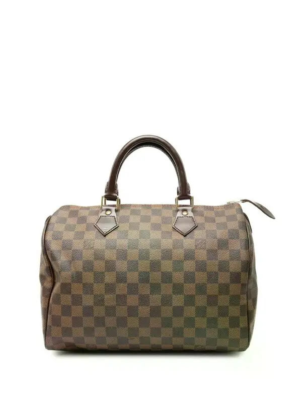 LOUIS VUITTON 2007 Damier Ebene Speedy 30 Boston Bag