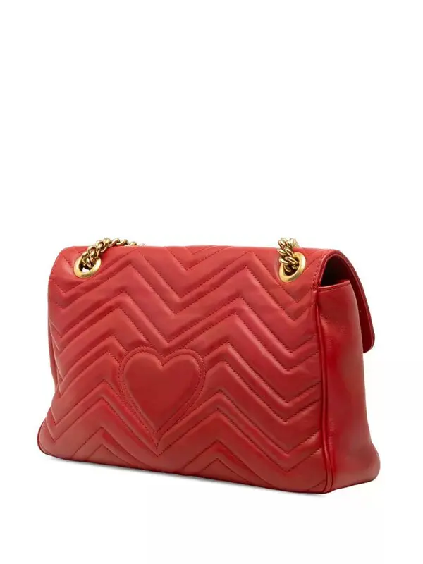 Gucci Gg Marmont Matelassé Leather Shoulder Bag - Red