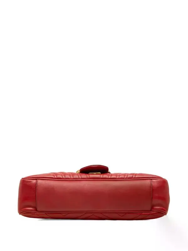 Gucci Gg Marmont Matelassé Leather Shoulder Bag - Red