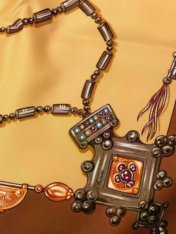 Hermès 1990-2015 Parures Des Sables Silk Scarf Scarves