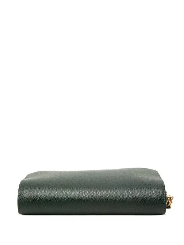 LOUIS VUITTON Taiga Leather Pochette Baikal Clutch Bag