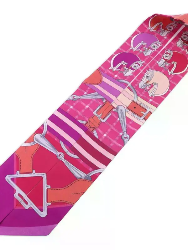 Hermès Twilly Equestrian-pattern Scarf