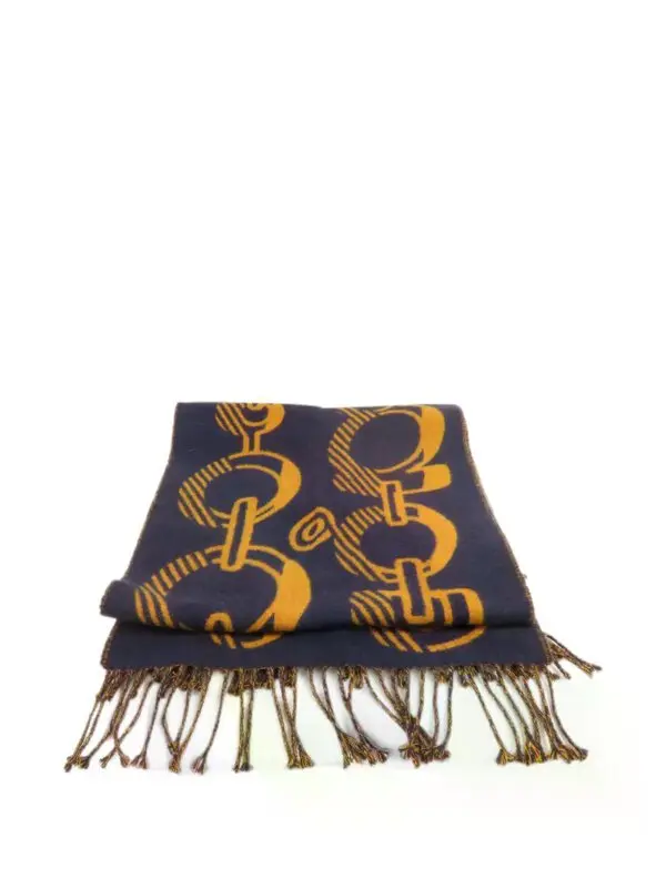 Hermès Fringe-trimmed Cashmere Scarf - Blue