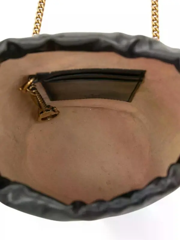 Gucci Small Gg Marmont Matelassé Leather Bucket Bag - Black