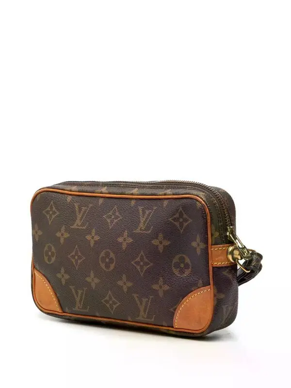LOUIS VUITTON Monogram Canvas Marly Dragonne Pm Clutch Bag - Brown