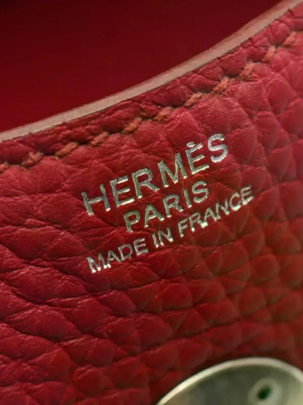 Hermès Clemence Lindy 34 Satchel - Red