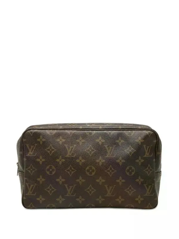LOUIS VUITTON 1983 Monogram Trousse Toilette 28 Clutch Bag - Brown