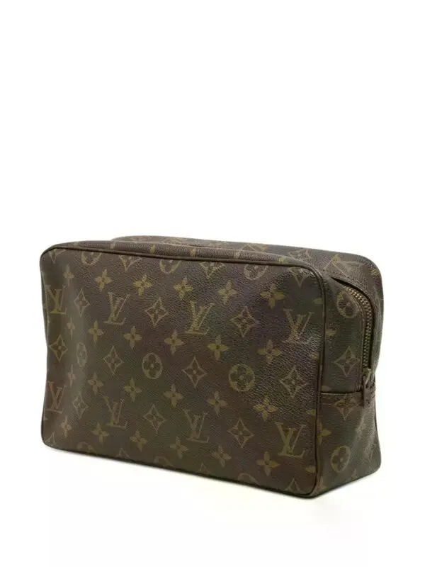 LOUIS VUITTON 1983 Monogram Trousse Toilette 28 Clutch Bag - Brown