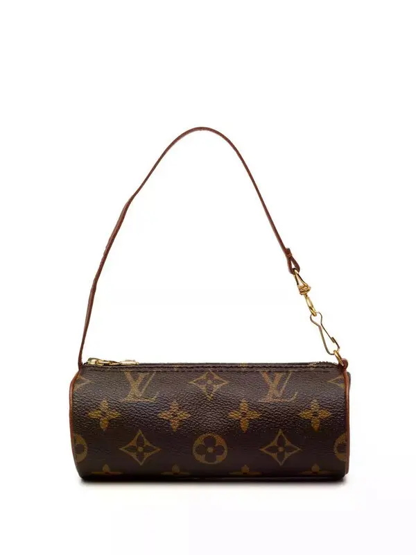LOUIS VUITTON Monogram Papillon Pochette Handbag - Brown